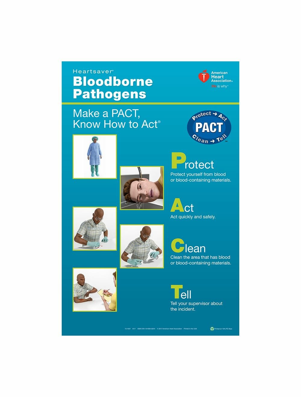 2015 AHA Heartsaver® Bloodborne Pathogens Poster - Shop Vitali